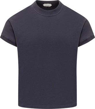 Versace Homme, Tops, Bleu, Taille: M Crew Neck T-Shirt