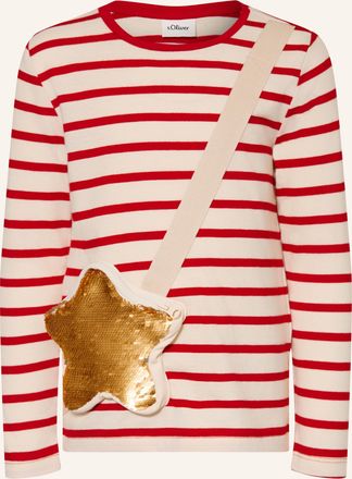 s.Oliver S.Oliver Red Longsleeve Mit Pailletten rot