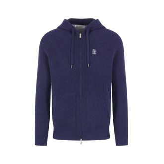 Brunello Cucinelli Kaschmir-Sweatshirt - - Sweatshirts & Hoodies - Herren - Blau - S