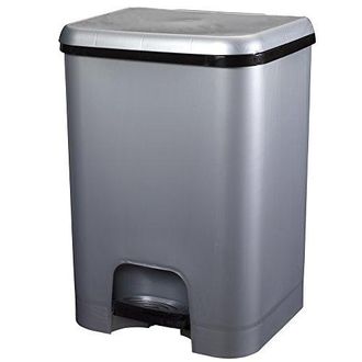 Great Plastic Kunststoff Treteimer Klasse Silber 26 Liter Einheitsgr&ouml;&szlig;e