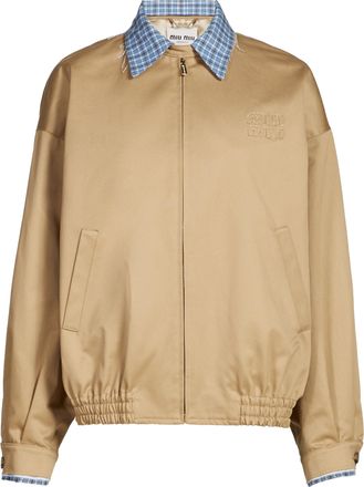 Miu Miu Veste droite double col en coton