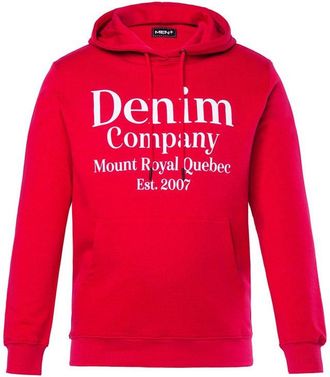 Men Plus Sweatshirt Hoodie Kapuzensweater Brustprint K&auml;ngurutasche