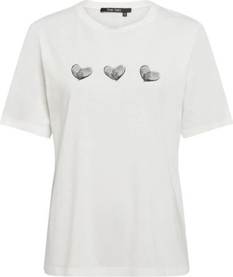 Marc Aurel Femme, Tops, Blanc, Taille: 40 FR T-shirt imprim&eacute;