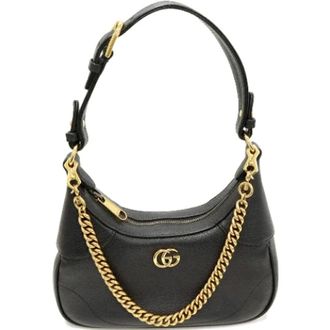 Gucci Sac bandouli&egrave;re vintage en cuir Pre-owned - Femme - Pre-owned - Noir - Taille: ONE Size