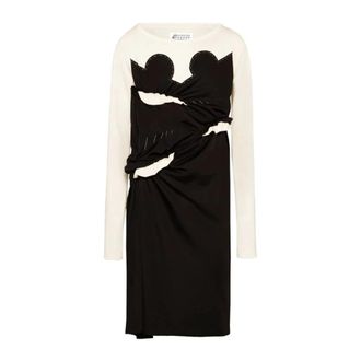 Maison Margiela Monochrome Midi Kleid - - Dresses - Damen - Schwarzk - S