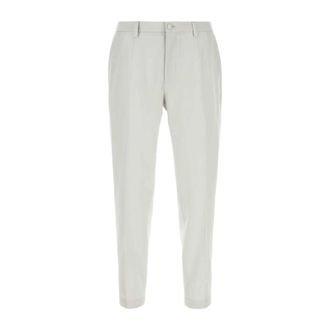 Dolce & Gabbana Woll-Popeline-Hose - - Trousers - Herren - Wei&szlig; - M