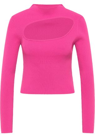 Mymo Strickpullover Damen Rosa