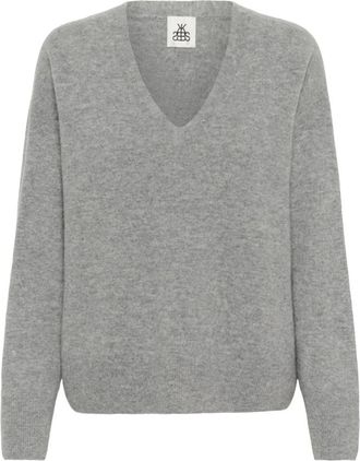 Karen by Simonsen Femme, Pulls, Gris, Taille: 42 FR V-neck Tricots
