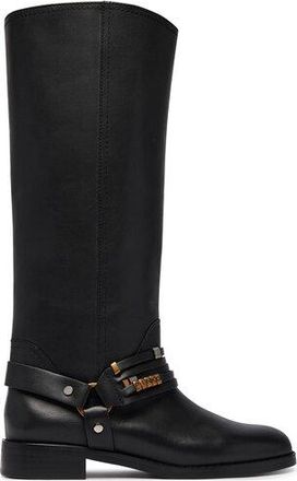 Pinko Klassische Stiefel Cheval 01 SD0583P001 Schwarz