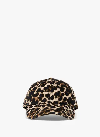 Au Printemps Paris Casquette l&eacute;opard en coton
