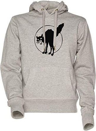 Vendax Anarchiste Noir Chat Unisexe Sweat À Capuche Gris
