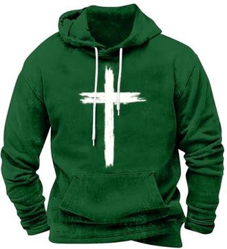 Generic Sweat &agrave; capuche pour homme - Manches longues - Sweat basique - Sweat &agrave; capuche doux - D&eacute;contract&eacute; - T-shirt de sport - Pull de transition tendance ave