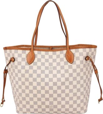 Louis Vuitton Crossbody Bags - Louis Vuitton Damier Azur Monogram Neverfull MM Sh - Gr. unisize - in Weiß - für Damen