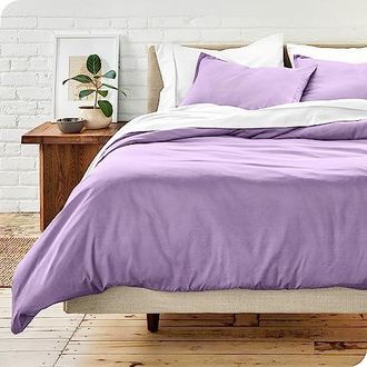 Bare Home Parure de Couette 220 x 200 cm - Housse de Couette en Microfibre Doublement Bross&eacute;e et 2 Taies dOreiller (220 x 200/80 x 80 x 2, Lavande)