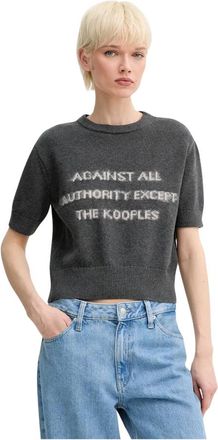 The Kooples Damen, Strickwaren, Grau, LGr&ouml;&szlig;e