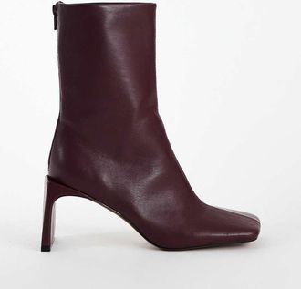 Topshop bottines Kane &agrave; talon angulaire en aubergine-Auburn