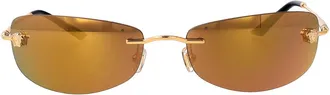 Versace Lunettes De Soleil - Or