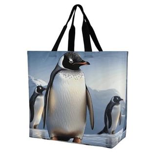 Generic Manchot Sac Fourre Tout L&eacute;ger Tote Bag Grand Sac &Agrave; Bandouli&egrave;re Pour Universit&eacute; Gym Quotidienne