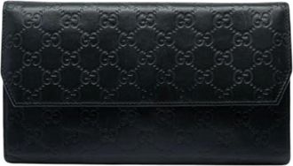 Gucci Pre-owned Vintage Embossed Leather Clutch - Femme - Pre-owned - Noir - Taille: ONE Size