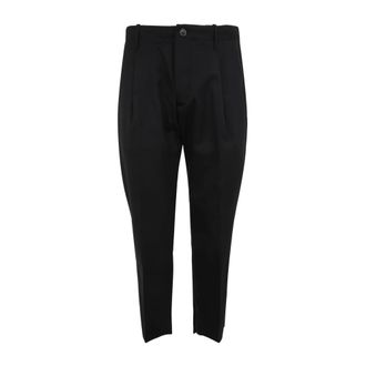 Nine In The Morning Schwarze Stretchhose mit Pences - - Trousers - Herren - Schwarzk - XL