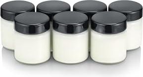 Severin Ersatzgläser für Joghurtbereiter, Joghurtgläser mit Deckel (7 x 150 ml), passend zu den SEVERIN Joghurtmaschinen JG 3516 / JG 3518 / JG3519 / JG 3520 