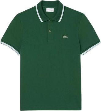 Lacoste Homme, Tops, Vert, Taille: L Polo Classique avec Finitions D&eacute;coratives