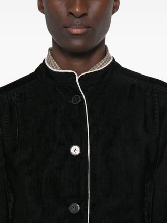 Forte_Forte Corduroy with Contrast Piping Jacket - Black