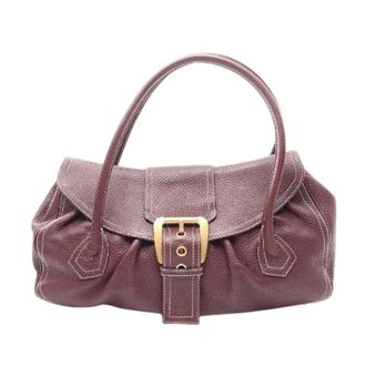 Celine Sac bandouli&egrave;re en cuir Sangle L - Pr&eacute;-poss&eacute;d&eacute; - Femme - Pre-owned - Rouge - Taille: ONE Size