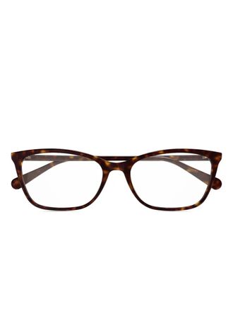 Gucci lunettes à monture rectangulaire - Marron
