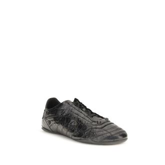 Balenciaga Mens Black Calf Leather Bos Taurus Athletic Sneakers
