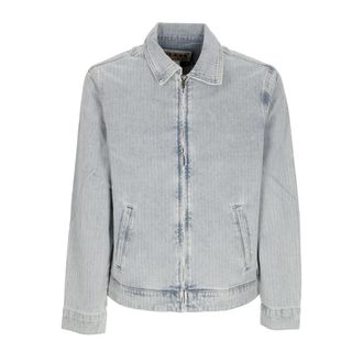 Guess Herringbone Denim Jacke Vintage Stil - - Jackets - Herren - Blau - XL