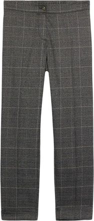 Oltre Femme, Pantalons, Gris, Taille: 44 FR Pantalon &agrave; Carreaux Regular
