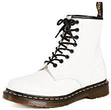 Dr. Martens Brogues 1460 Patent Red Chaussures plates &agrave; lacets pour adulte Unisexe, Cuir lisse blanc, 36 EU