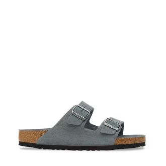 Birkenstock Graue Wildleder Doppelriemen Sandale - - Shoes - Herren - Grau - 44 EU