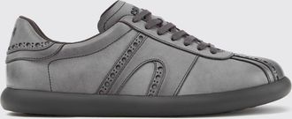 Camper Baskets Twins en cuir de veau avec d&eacute;tails brogue et logo ton sur ton