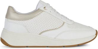 Geox Mädchen D Cristael Sneaker, White Lt Gold, 40 EU