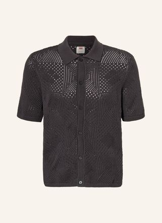 Levi's Strickhemd Standard Fit schwarz
