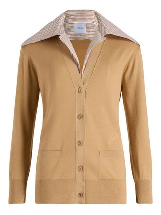 Patou cardigan Trompe lOEil en coton - Tons neutres