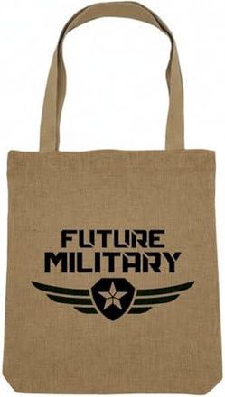 Fabulous Sac Shopping Tote Bag Aspect Lin - Future Military Army Job - Sac de Courses Toile Epaisse 360g Beige Naturel Cabas Port&eacute; Epaule Solide Imprim&eacute; en Fra