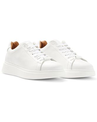 HUGO BOSS Sneaker aus Glattleder mit breiter Sohle und Kontrast-Details in