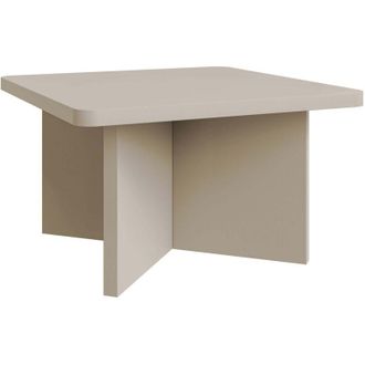 Selsey Selsey Qubeo - Table basse 60 cm, carr&eacute;e avec pi&egrave;tement en croix, gris cachemire