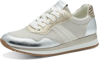Jana Damen Sneaker flach Low Top Vegan, Mehrfarbig (Metallic Comb), 42 EU
