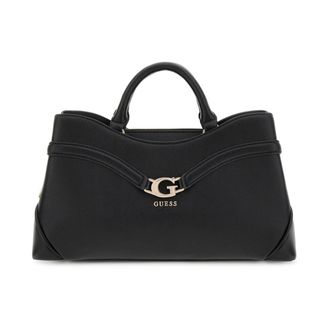 Guess Schwarze Crossbody Handtasche mit Rei&szlig;verschluss - - Bags - Damen - Schwarzk - ONE SIZE