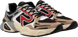Replay Herren Sneaker mit Schnürung, Mehrfarbig (Beige Black Red 3323), 40