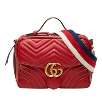 Gucci Sac bandouli&egrave;re matelass&eacute; vintage doccasion - Femme - Pre-owned - Rouge - Taille: ONE Size