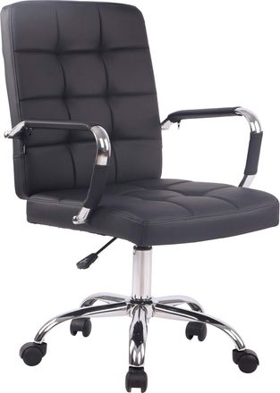 Clp Bürostuhl mit Lehne Deli Pro Kunstleder, Schreibtischstuhl höhenverstellbar drehbar, Farbe:schwarz