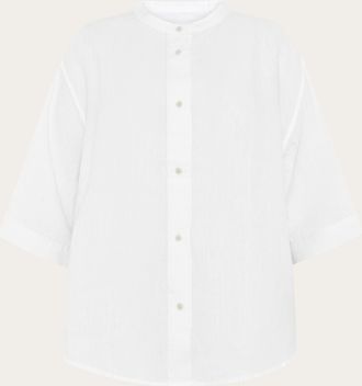 Knowledge Cotton Apparel Damen vegan Hemd Leinen Hellwei&Atilde;Y