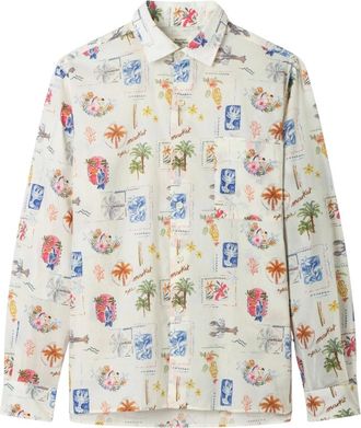 Hartford Homme, Chemises, Multicolore, Taille: XL Patt Vacation Print Shirt
