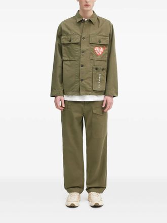 Human Made surchemise à motif coeur - Vert