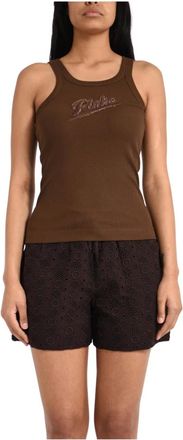 Pinko Pinko, Femme, Tops, Brun, Taille: 42 FR Caipiroska Tank Top